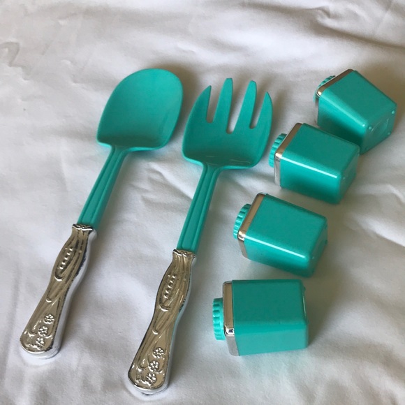 Vintage | Kitchen | Vintage Turquoise Sterilite Salad Serving Set ...